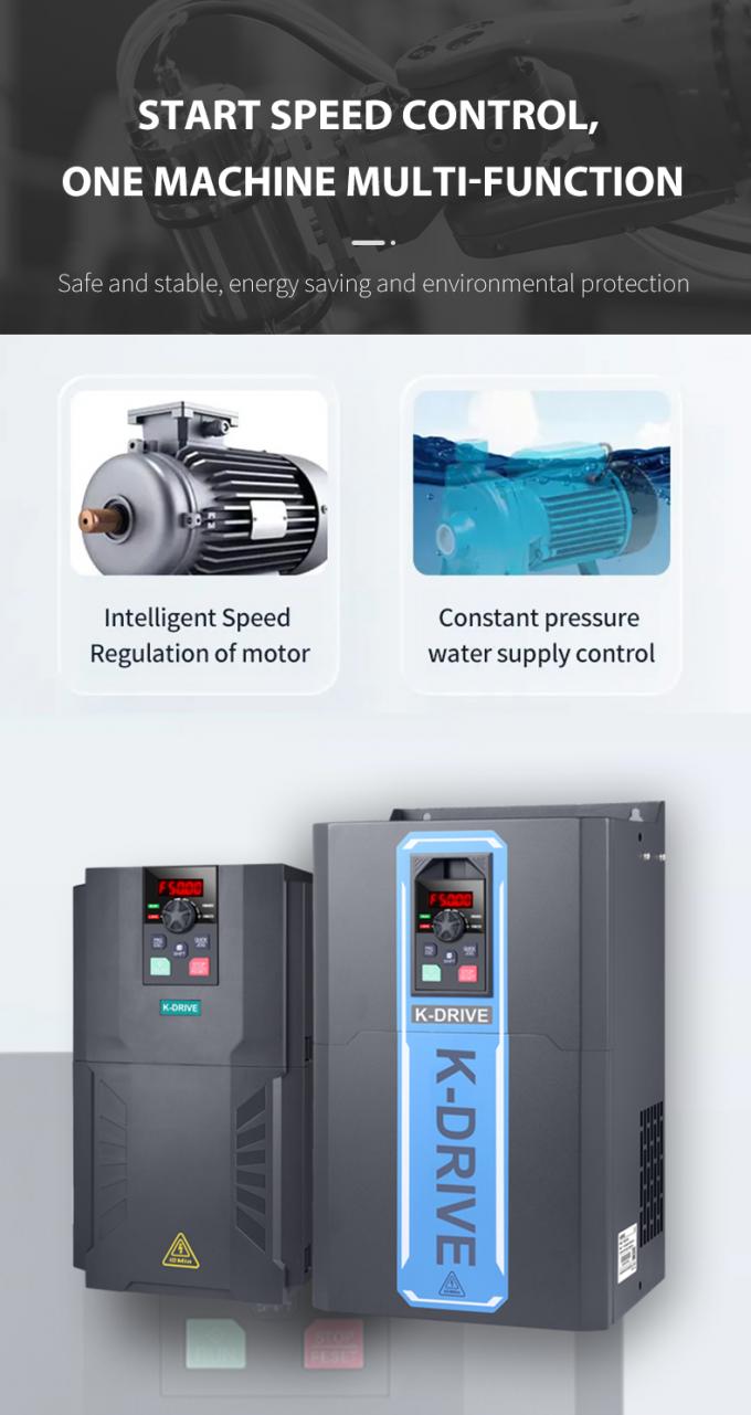 0.75KW-55KW VFD 엘리베이터 변환장치 단일 위상 220V는 3단계 380V 산출에 입력했습니다